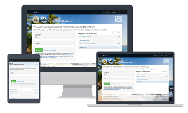 Hawaii.gov | Criminal History Search